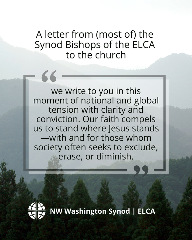 Letter from ELCA Bishops | Northwest Washington Synod